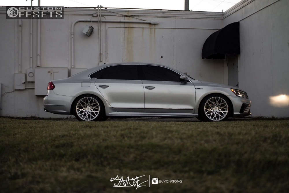 2017 Volkswagen Passat with 19x8.5 45 Rotiform Blq and 235/40R19 ...