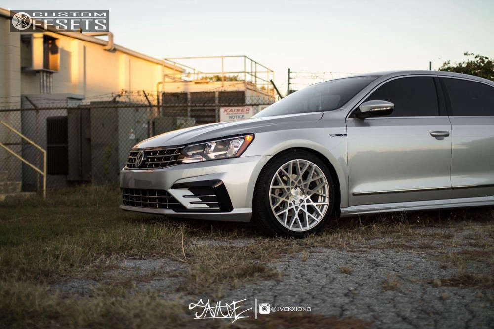 2017 Volkswagen Passat with 19x8.5 45 Rotiform Blq and 235/40R19 ...