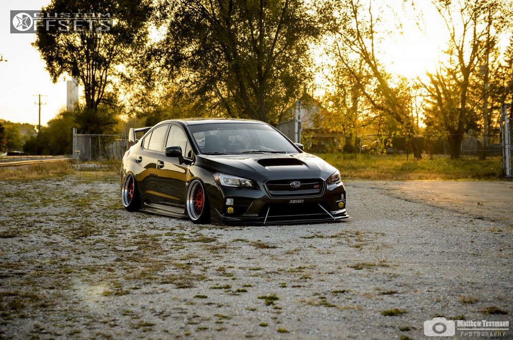 2015 Subaru WRX STI with 18x10 14 Rotiform LVS and 225/40R18 Hankook ...