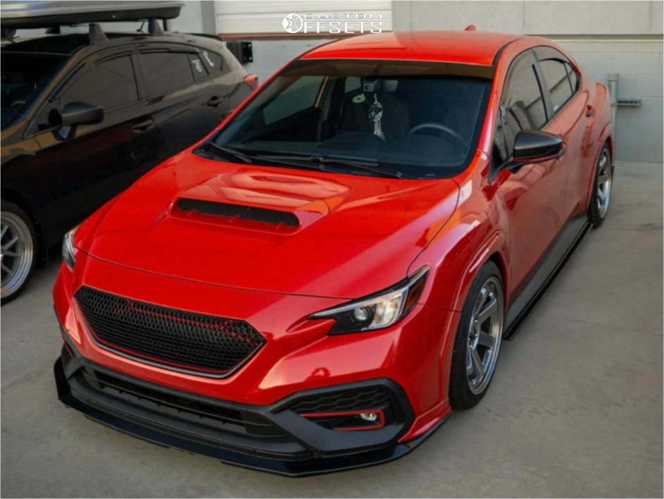 2022 Subaru WRX with 18x9.5 38 AVID1 Av6 and 245/40R18 Toyo Tires ...
