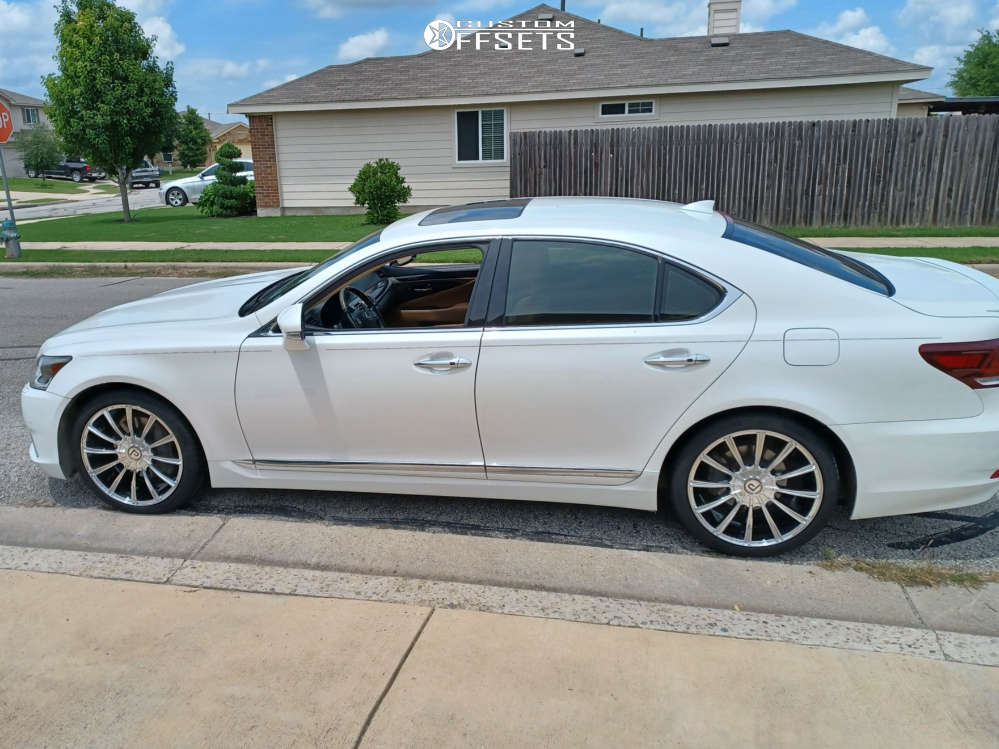 2014 Lexus LS460 with 20x8.5 35 Pinnacle Slick and 245/45R20 General ...