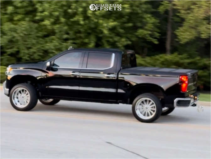 2021 Chevrolet Silverado 1500 with 22x12 -44 KG1 Forged Clockwork and ...
