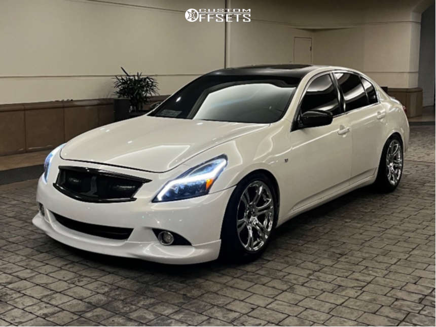 2011 INFINITI G37 with 18x9.5 22 Kansei NEO and 255/45R18 Lexani Lxuhp ...