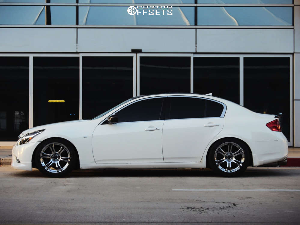 2011 INFINITI G37 with 18x9.5 22 Kansei NEO and 255/45R18 Lexani Lxuhp-207 and Coilovers ...