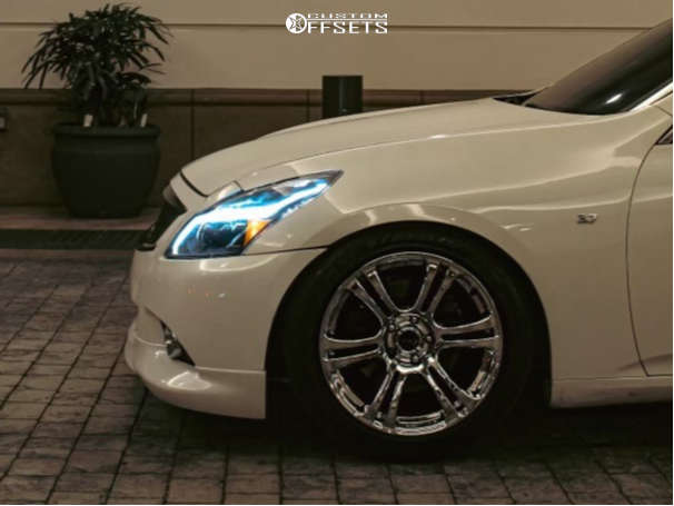 2011 INFINITI G37 with 18x9.5 22 Kansei NEO and 255/45R18 Lexani Lxuhp ...