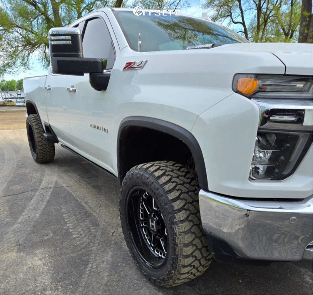 2021 Chevrolet Silverado 2500 HD with 22x10 -25 Hostile Lunatic and 35/ ...