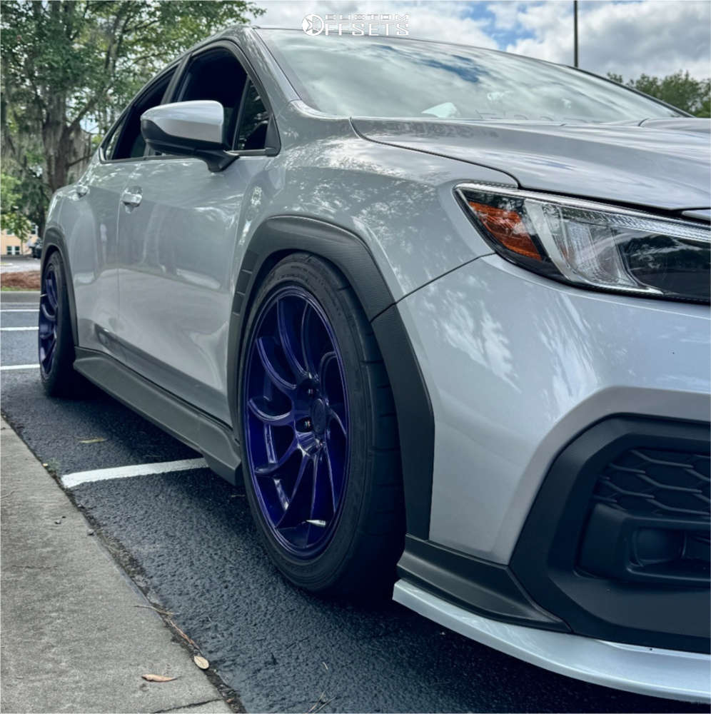 2023 Subaru WRX with 18x9.5 35 Anovia Night and 265/35R18 Falken Azenis ...