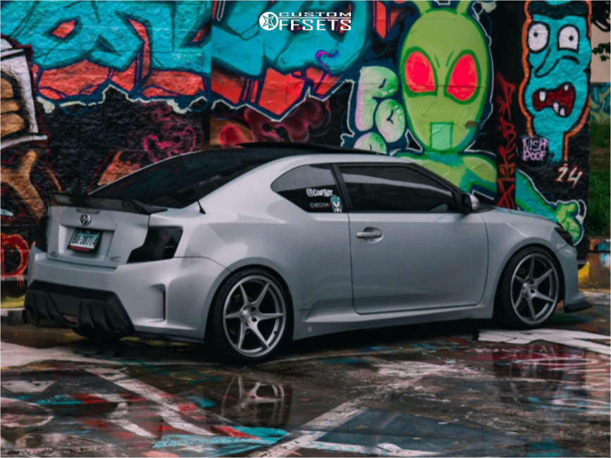 2014 Scion TC with 19x9.5 22 Anovia Titan and 255/35R19 Lexani Lx ...