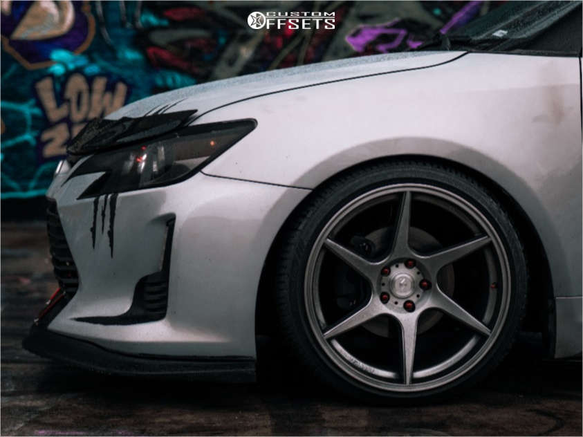 2014 Scion TC with 19x9.5 22 Anovia Titan and 255/35R19 Lexani Lx ...