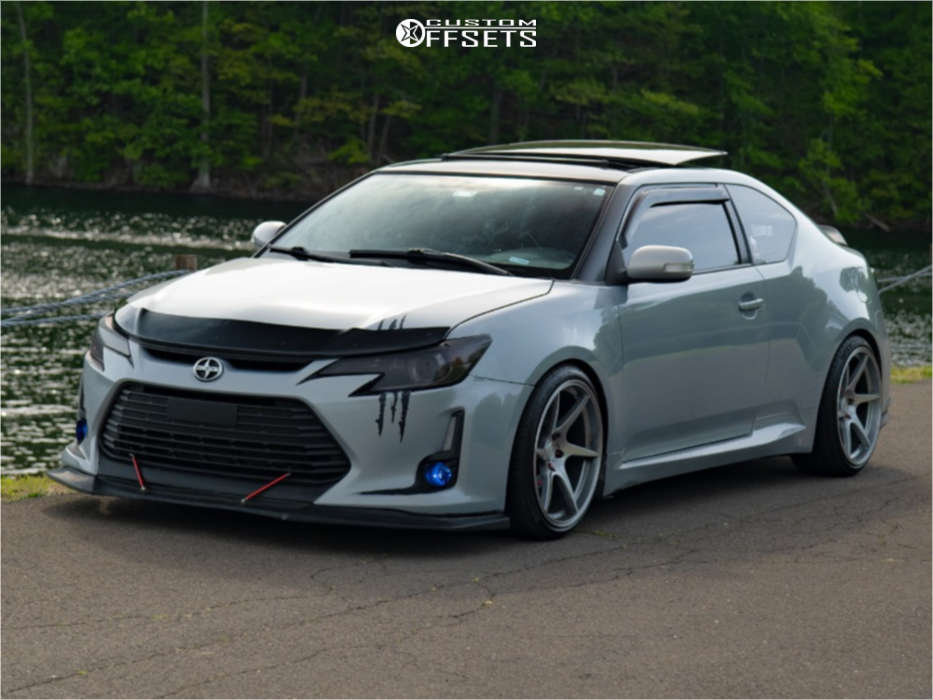 2014 Scion TC with 19x9.5 22 Anovia Titan and 255/35R19 Lexani Lx-twenty and Coilovers | Custom ...