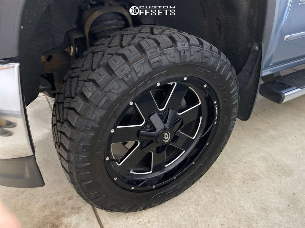 2015 GMC Sierra 1500 with 20x9 12 Vision Arc and 285/55R20 Nitto Ridge ...