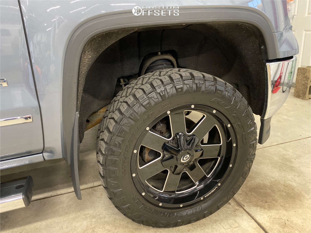 2015 GMC Sierra 1500 with 20x9 12 Vision Arc and 285/55R20 Nitto Ridge ...