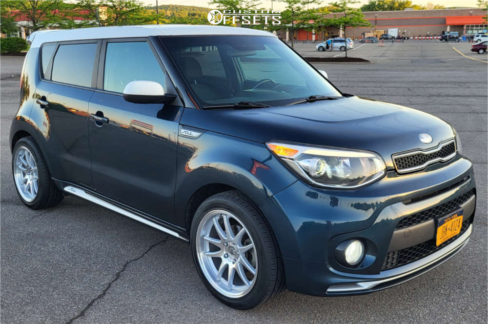 2018 Kia Soul with 18x8.5 35 Aodhan Ds02 and 235/45R18 Hankook Ventus ...