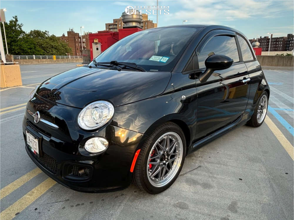 2012 Fiat 500 with 16x7 38 Vors Vr7 and 205/45R16 Prinx Hirace Hz2 and ...