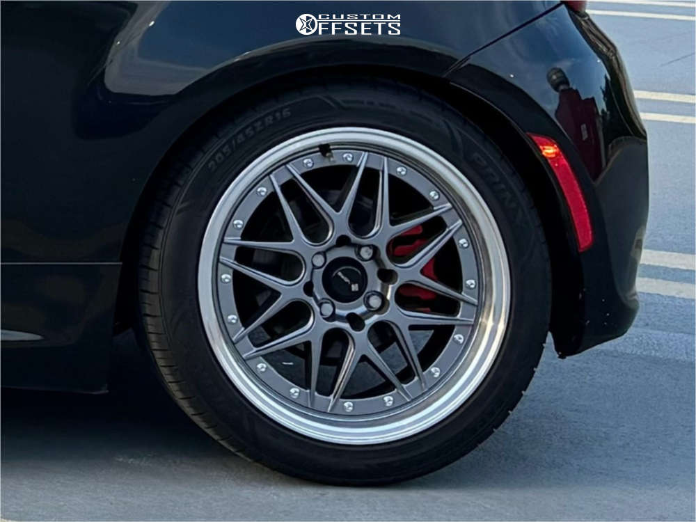 2012 Fiat 500 with 16x7 38 Vors Vr7 and 205/45R16 Prinx Hirace Hz2 and ...