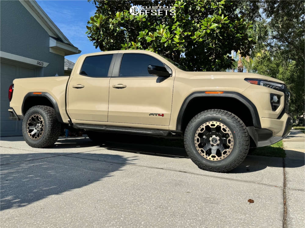 2023 GMC Canyon with 18x9 12 Black Rhino Warlord and 275/65R18 Falken ...