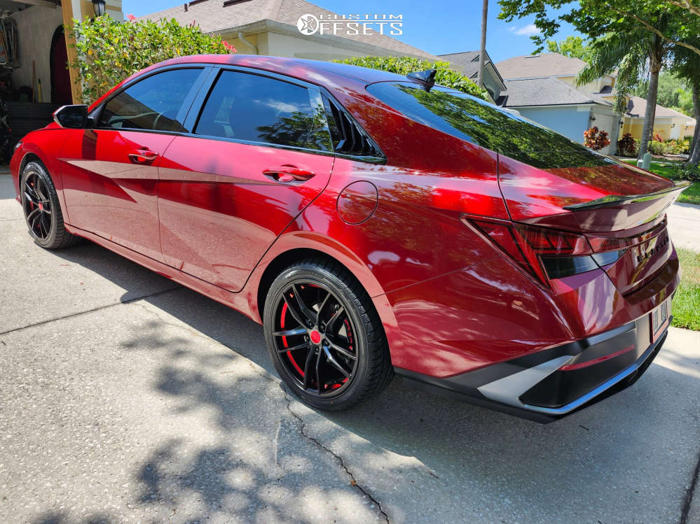 2024 Hyundai Elantra with 18x8 40 Revolution Racing Rr28 and 235/40R18 ...