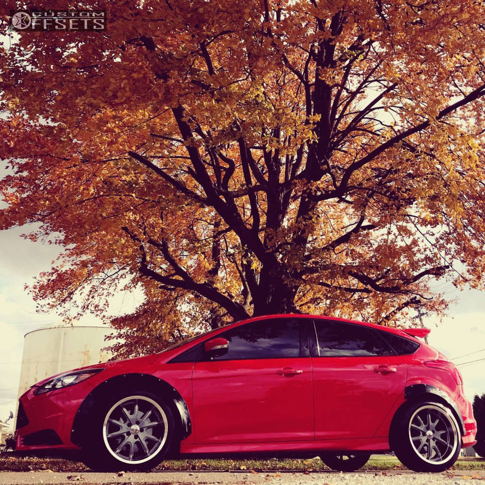 2013 Ford Focus with 18x8.5 12 Velocity American Legend and 235/40R18 ...