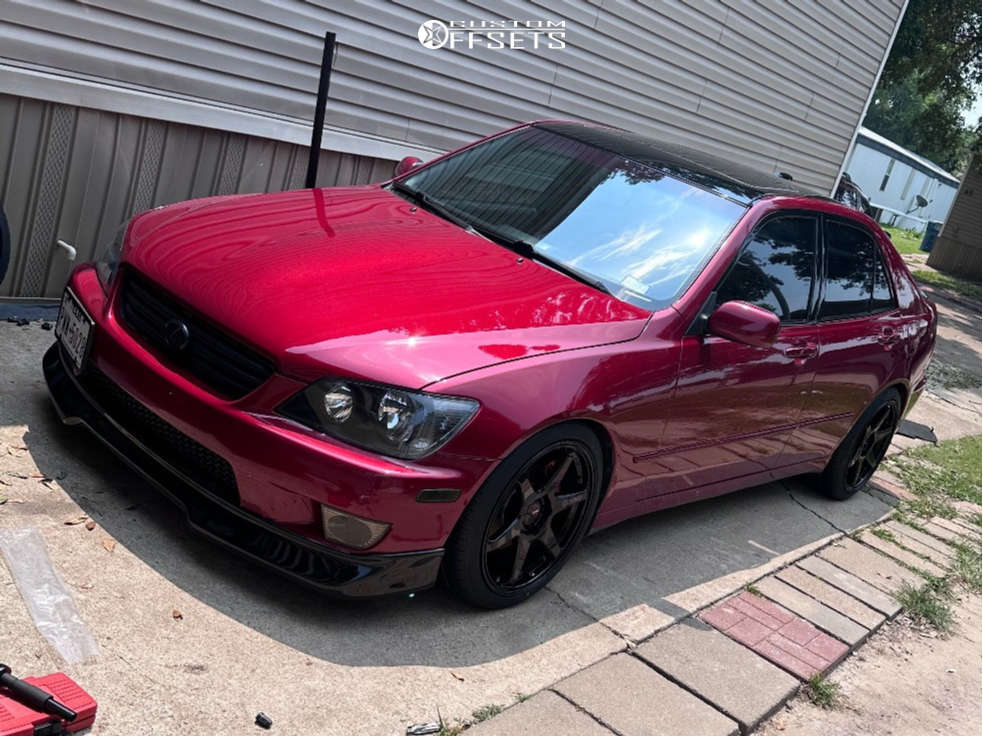 2004 Lexus IS300 with 18x8.5 38 Enkei T6r and 225/40R18 Toyo Tires Extensa HP II and Coilovers ...