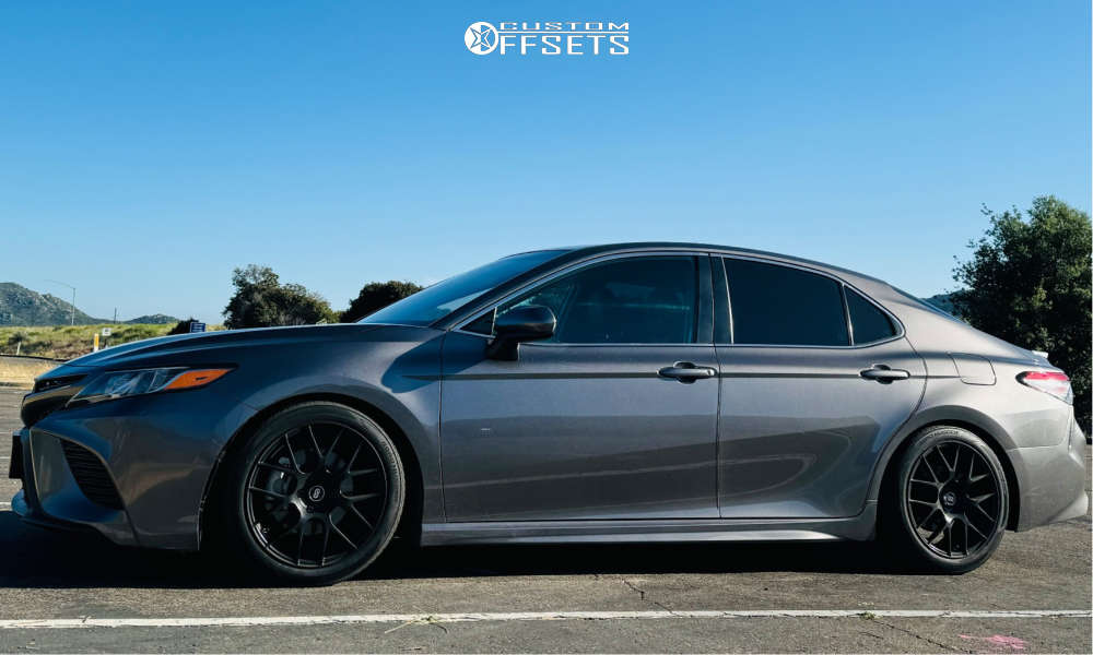 2019 Toyota Camry with 18x8.5 38 Enkei Raijin and 235/45R18 Bridgestone ...