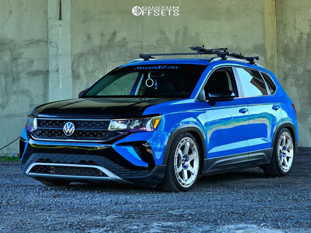 2022 Volkswagen Taos with 19x8.5 45 Rotiform Kb1 and 225/40R19 Crossleader DSU02 and Coilovers ...