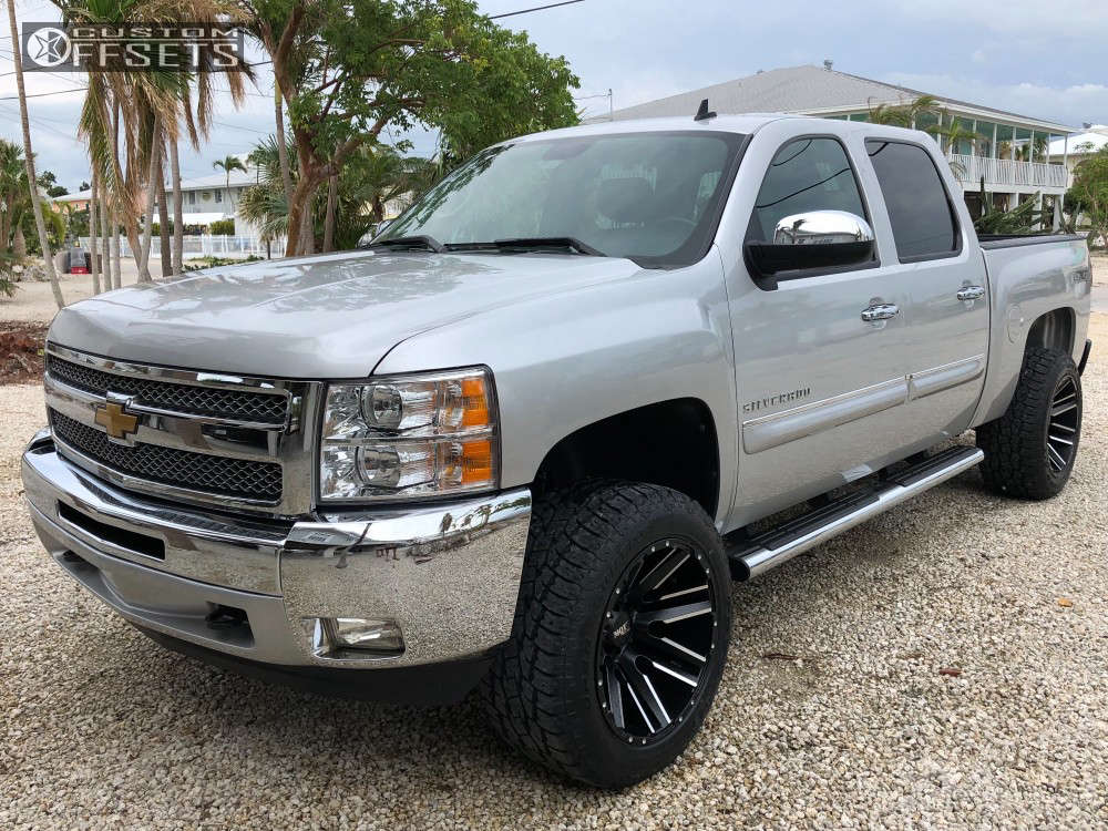 2012 Chevrolet Silverado 1500 with 20x12 -44 Moto Metal Razor and 305 ...