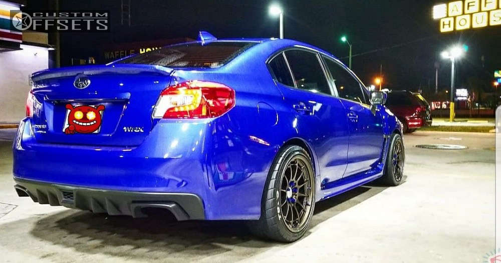 2017 Subaru WRX STI with 18x9.5 27 Enkei Nt03 and 255/35R18 Toyo Tires Proxes R1r and Stock ...