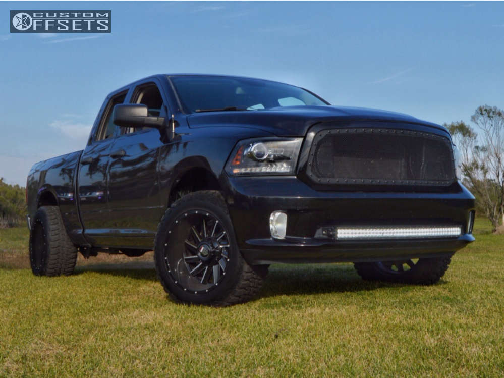 2014 Ram 1500 with 20x12 -44 American Truxx Striker and 33/12.5R20 Haida Mud Champ and Leveling ...