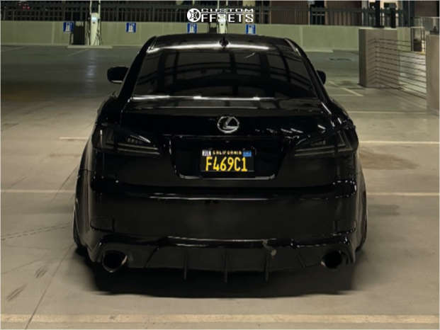 2008 Lexus IS250 with 18x9.5 22 Aodhan Ds02 and 225/45R18 Forceum All ...