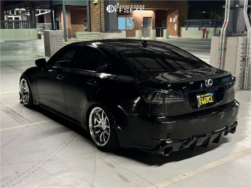 2008 Lexus IS250 with 18x9.5 22 Aodhan Ds02 and 225/45R18 Forceum All ...