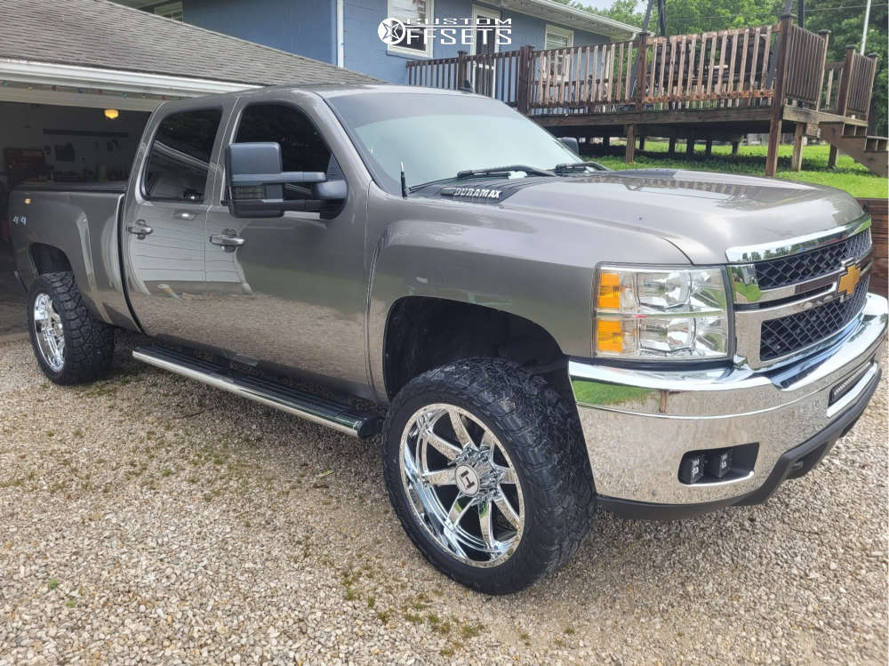 2012 Chevrolet Silverado 2500 HD with 22x10 -25 Hostile Alpha and 33/12 ...
