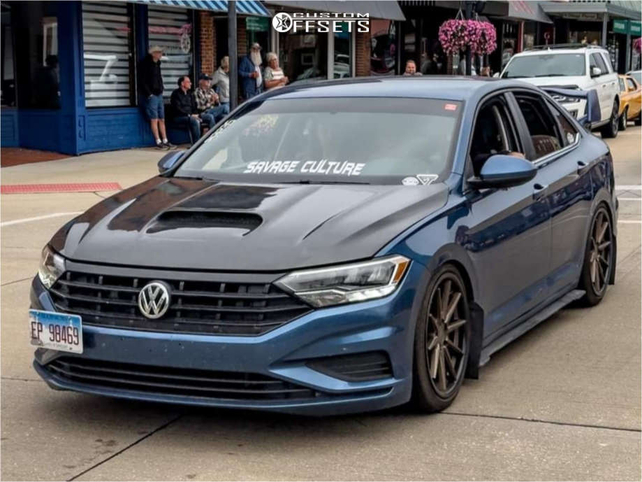 2019 Volkswagen Jetta with 19x8.5 42 Ferrada Fr4 and 225/40R19 Lexani ...