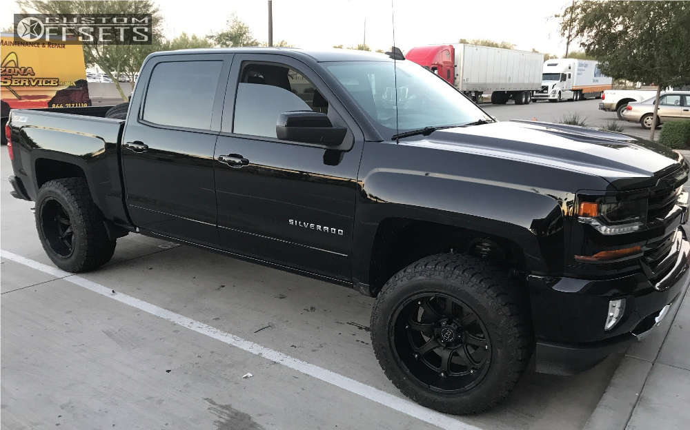 2017 Chevrolet Silverado 1500 with 20x12 -44 Black Rhino Glamis and 305 ...