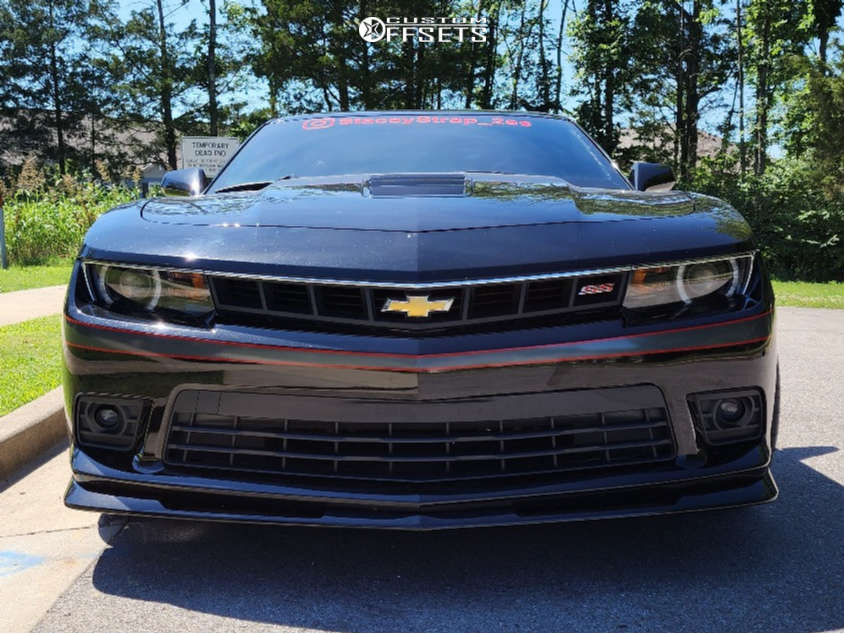 2015 Chevrolet Camaro with 20x10 23 MRR M228 and 275/40R20 Mickey ...