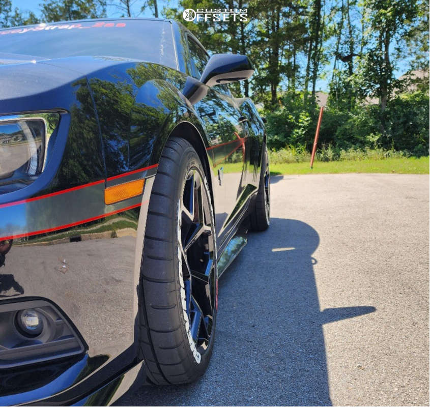 2015 Chevrolet Camaro with 20x10 23 MRR M228 and 275/40R20 Mickey ...