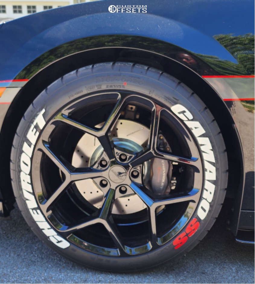 2015 Chevrolet Camaro with 20x10 23 MRR M228 and 275/40R20 Mickey ...