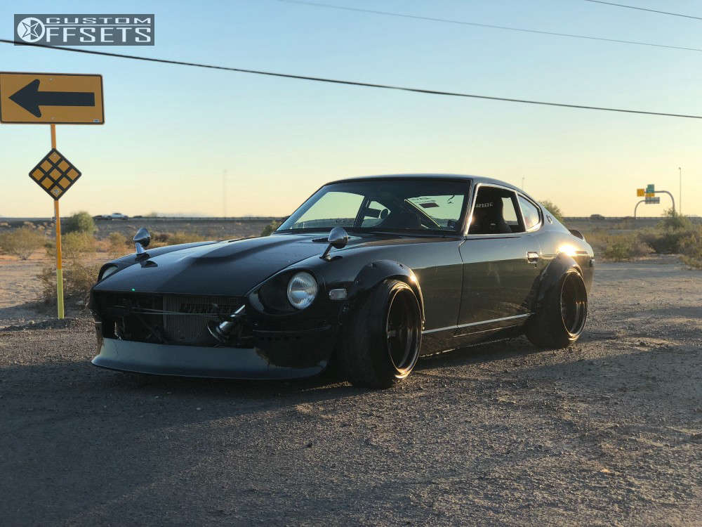 1976 Datsun 280Z with 16x11 -34 SSR Sp1 and 225/45R16 BFGoodrich G ...