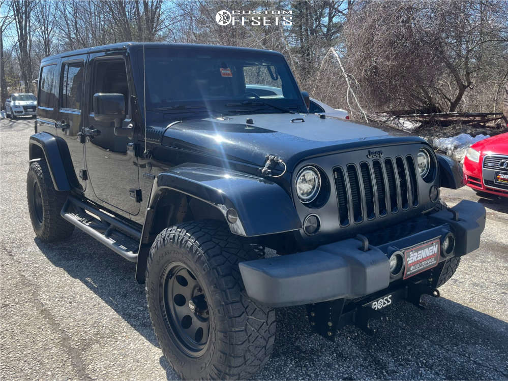 2014 Jeep Wrangler with 17x9 -12 American Racing Baja and 295/70R17 ...