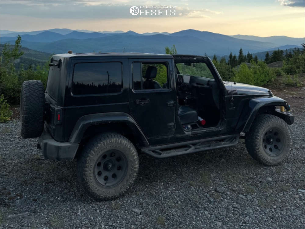 2014 Jeep Wrangler with 17x9 -12 American Racing Baja and 295/70R17 ...