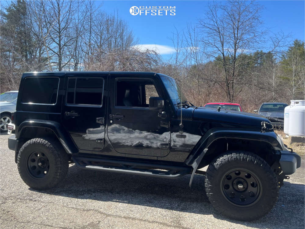 2014 Jeep Wrangler with 17x9 -12 American Racing Baja and 295/70R17 ...
