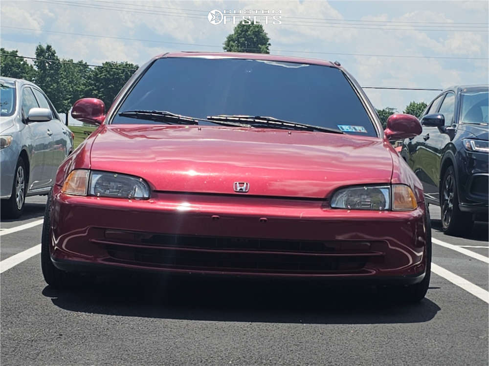 1995 Honda Civic with 15x8 0 Vors Vr7 and 195/45R15 Lexani Lxtr-203 and Coilovers | Custom Offsets