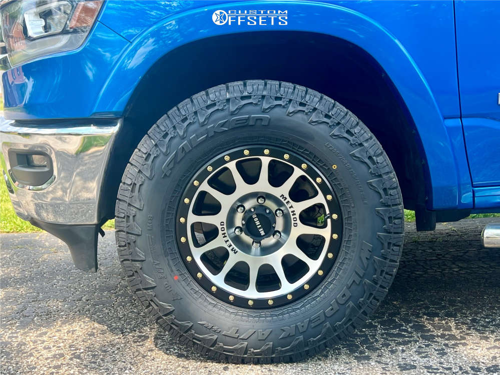2020 Ram 1500 with 18x9 -12 Method MR305 and 295/70R18 Falken Wildpeak ...