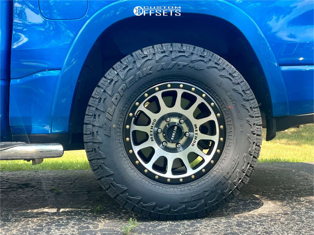 2020 Ram 1500 with 18x9 -12 Method MR305 and 295/70R18 Falken Wildpeak ...