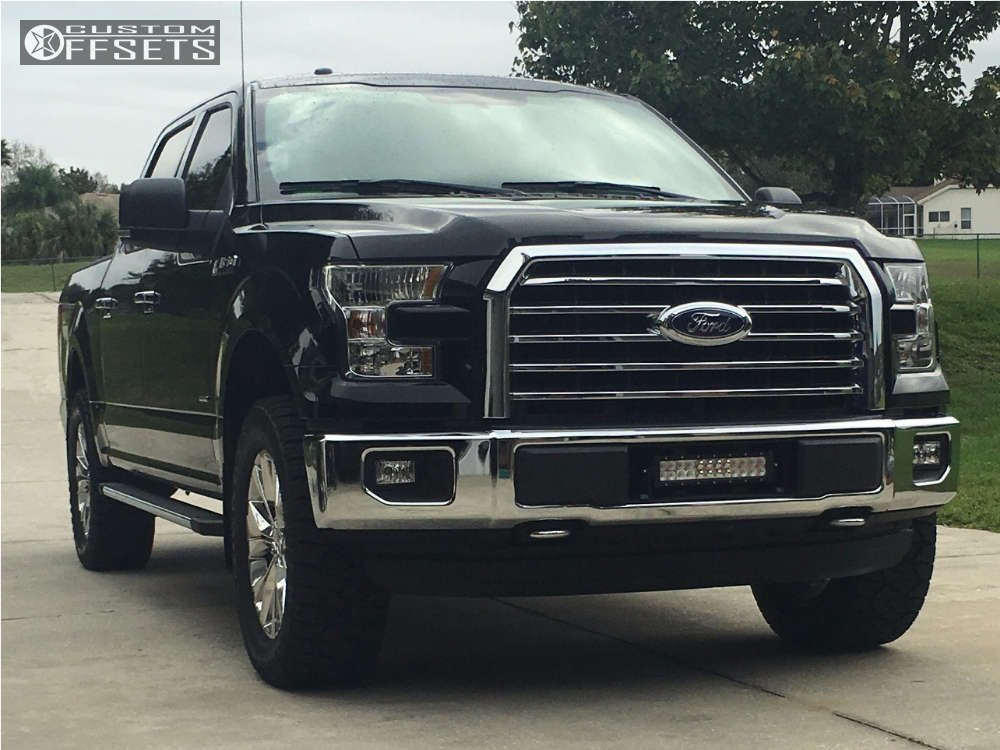 2015 Ford F-150 with 20x8.5 44 OEM Wheels Spaced Out Stockers and 285 ...