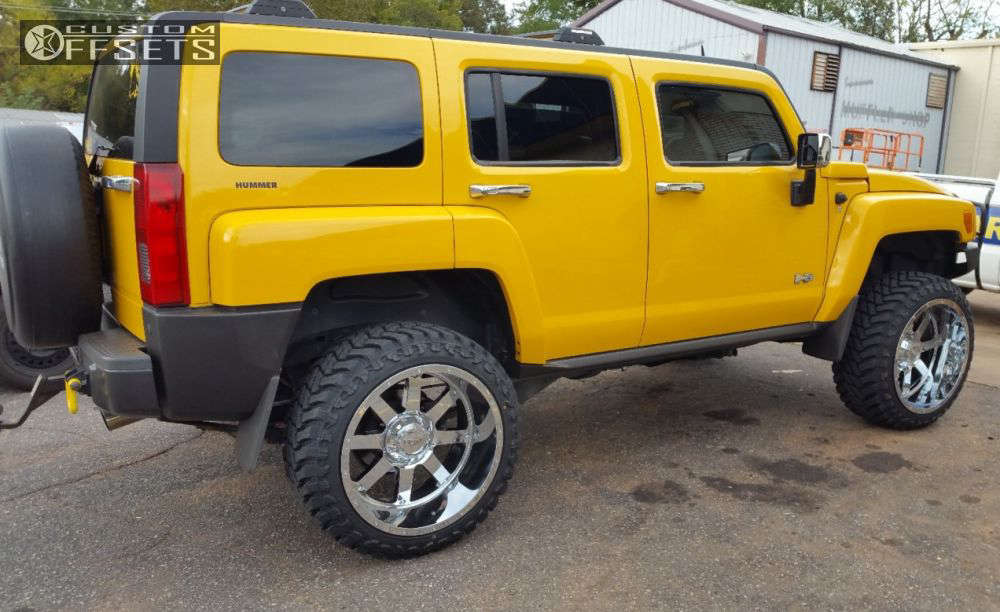 2008 Hummer H3 with 22x12 -44 Gear Off-Road 726c and 33/12.5R22 Atturo ...