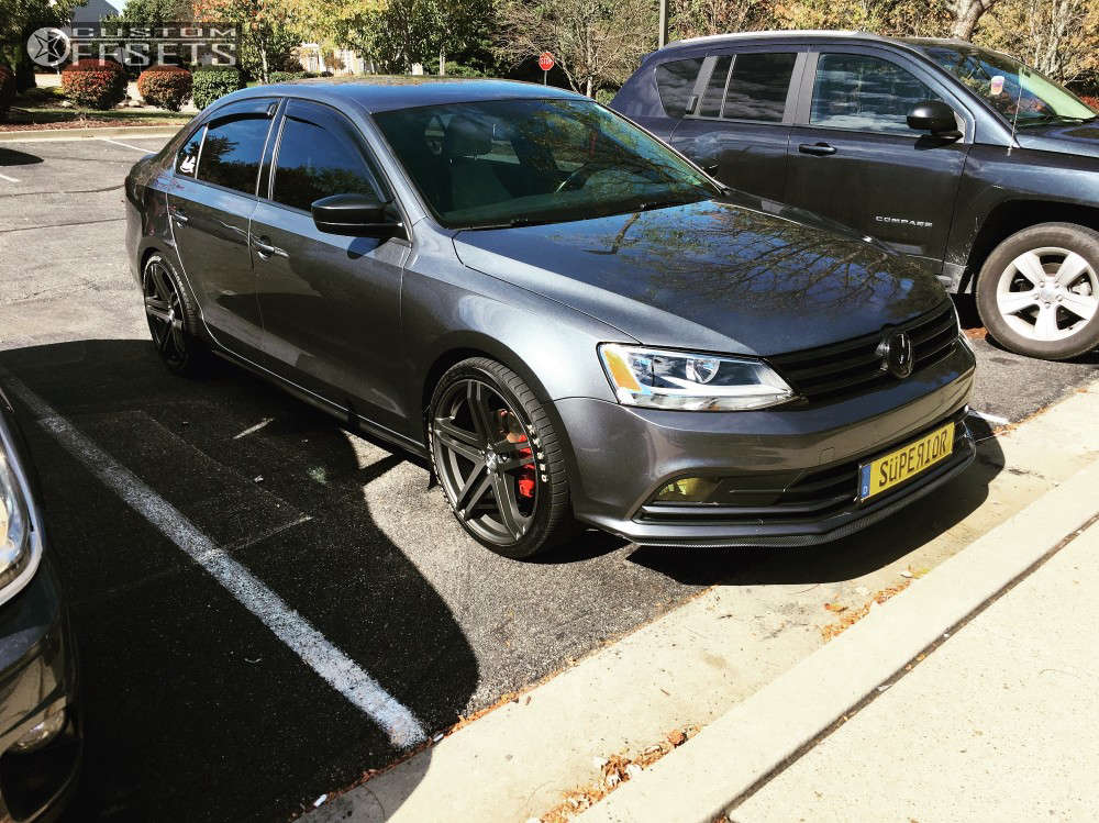 2016 Volkswagen Jetta with 19x8.5 35 Axis XQ and 235/35R19 Kinforest ...