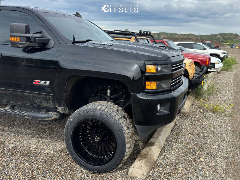 2017 Chevrolet Silverado 2500 HD with 22x12 -44 GT Offroad Strike and ...