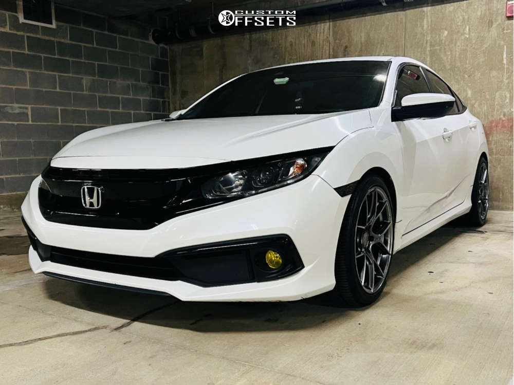 2019 Honda Civic with 18x8.5 35 Aodhan Ah11 and 235/40R18 Falken Ziex ...