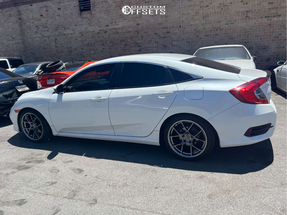 2019 Honda Civic with 18x8.5 35 Aodhan Ah11 and 235/40R18 Falken Ziex ...
