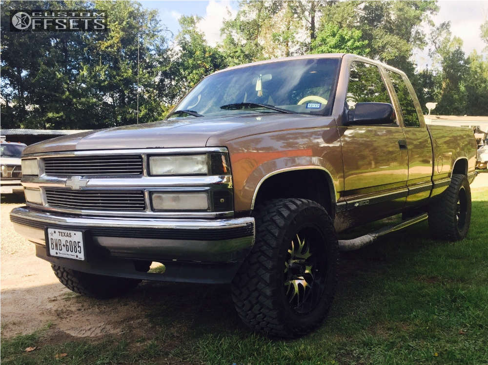 1997 Chevrolet C1500 with 20x9 -1 American Racing Ar910 and 33/55R20 ...